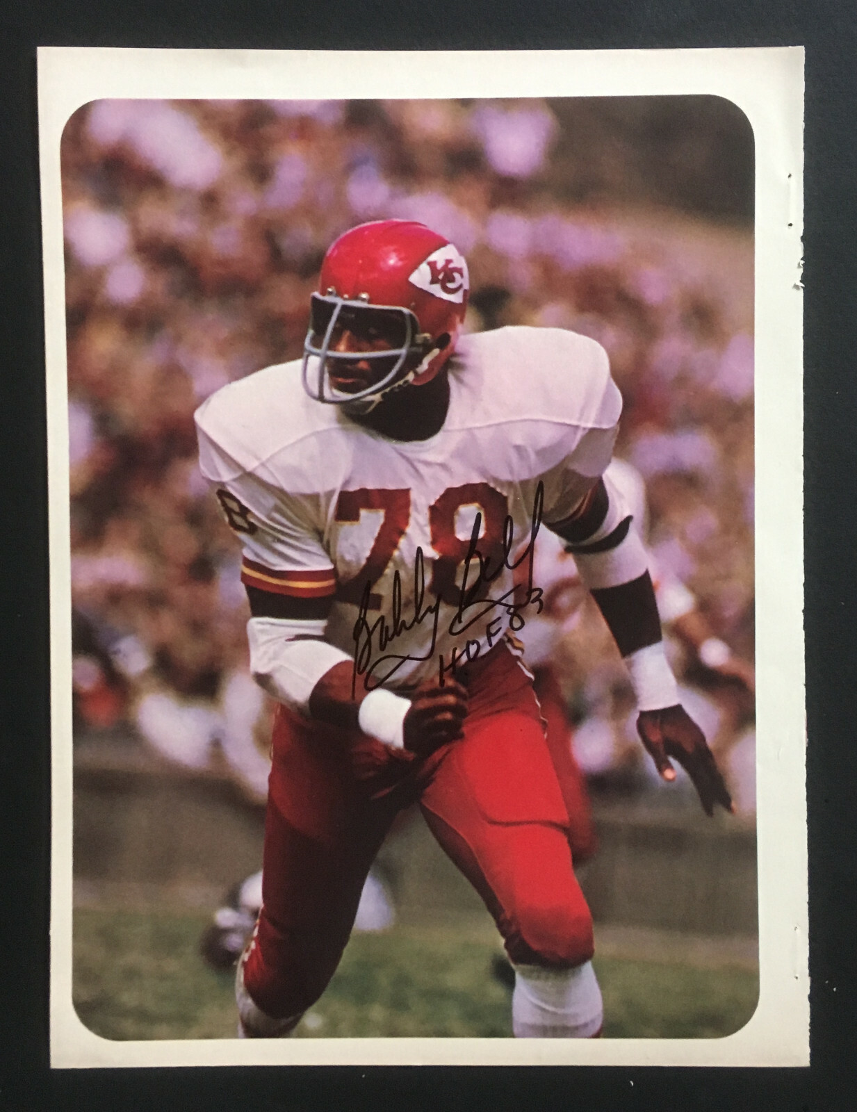 Bobby Bell Chiefs signed 8x10 yearbook photo INS HOF 83 mint autograph ...