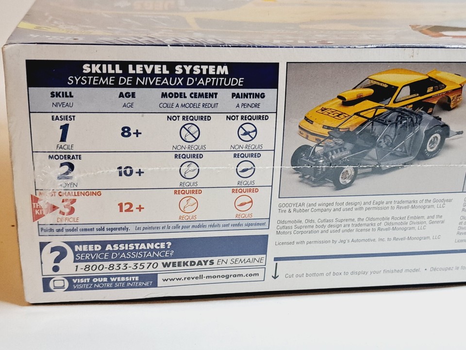 Revell 1/25 Olds Cutlass Jegs Troy Coughlin Pro Stock Model Kit 85-7678 ...