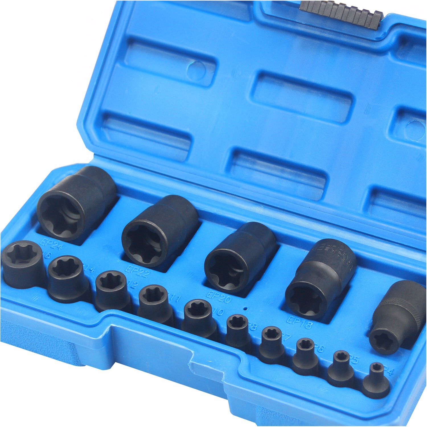 15pcs EP E-Torx Plus Socket Tool Set EP4~EP24 6 Point,5 point Socket ...