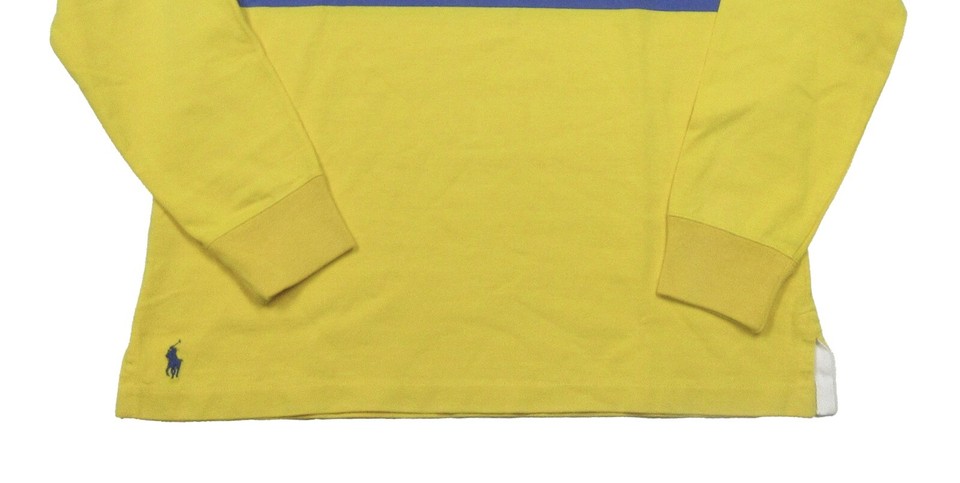 Polo Ralph Lauren Men's Yellow RL Alpine Club Graphic Mesh Rugby Polo ...