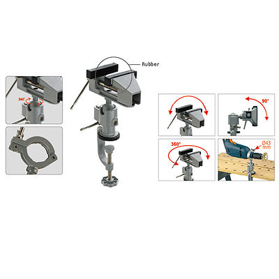 SM-TVCD78 3" Aluminium Swivel Mini Vice 360° Rotation Table Bench Vice ...