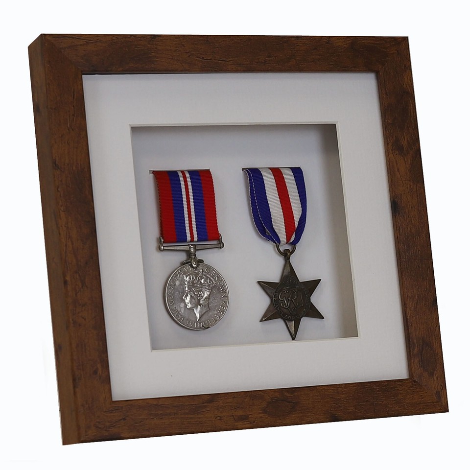 3d Deep Box Frame To Display War Military Sports Medals Black White ...