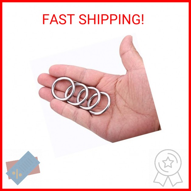 12 Pcs Metal O Rings 1 Inch Heavy Duty 304 Stainless Steel Welded O ...