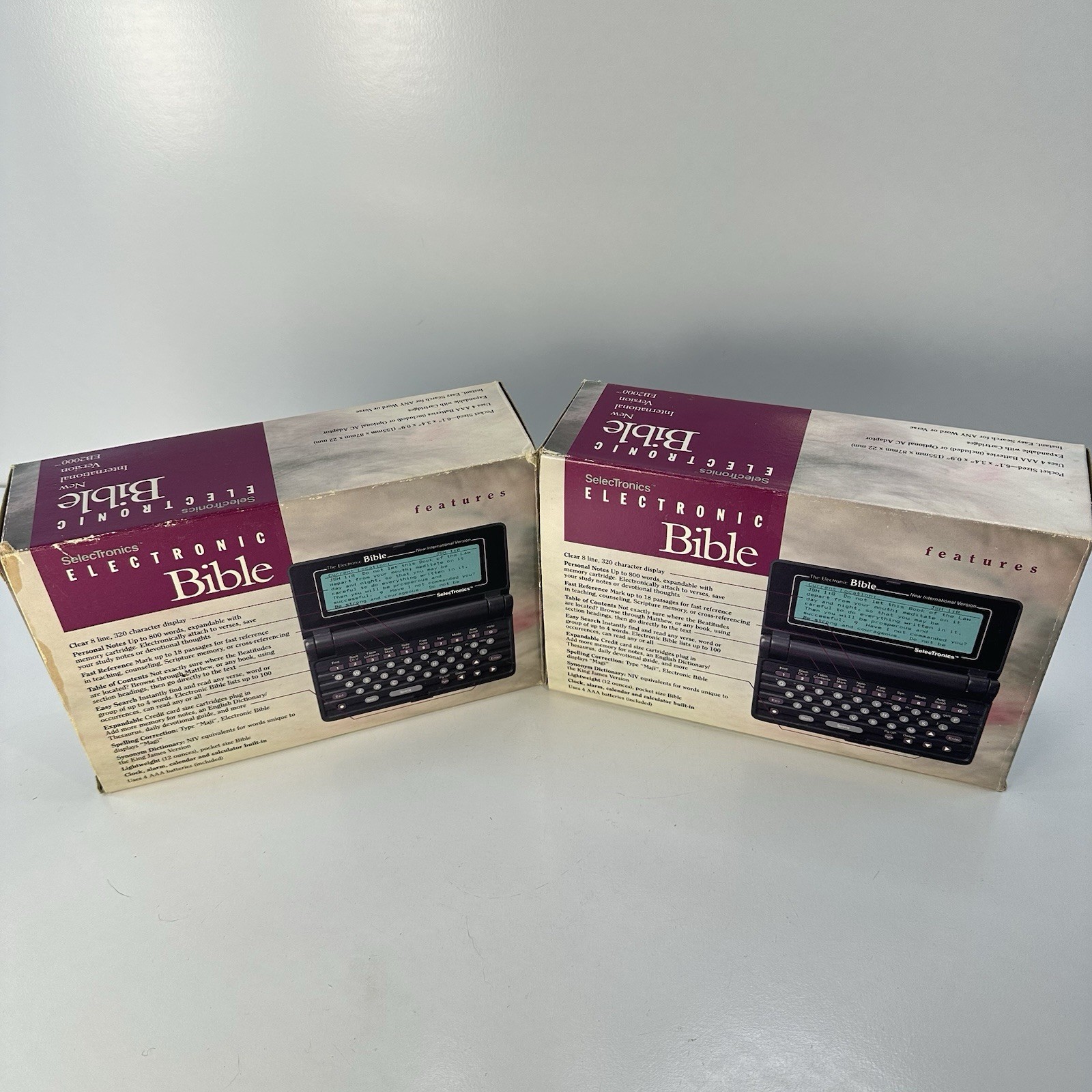 Lot of 2 Selectronics Electronic Holy Bible New International Version ...
