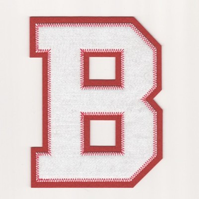 Letter B Patch 6” Red White Varsity Felt Iron On Applique for Jacket ...