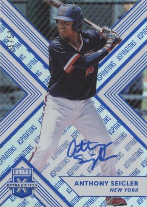 2018 Panini Elite Extra Edition - Anthony Seigler #22 Aspirations Blue ...