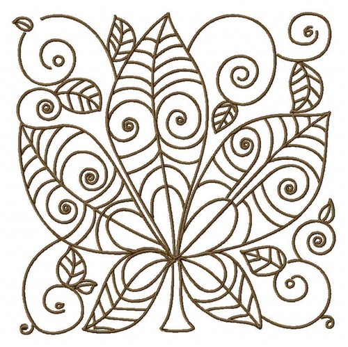 Lovely Fall Leaf Blocks 12 Machine Embroidery Designs Quilt Block CD in ...