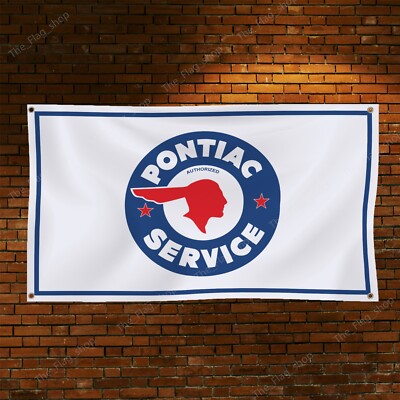 Pontiac Services Banner 3x5Ft Racing Car Flag Trans am Flag Mane Cave ...