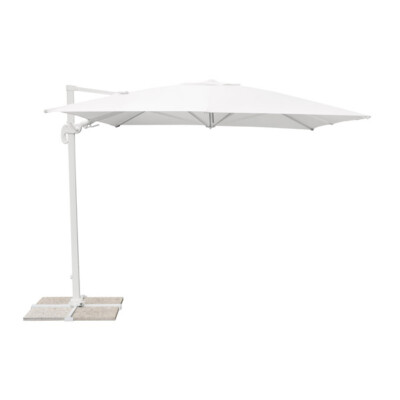 Parasol California 3 x 3 MT Avec Pôle Latérale Aluminium Blanc E5054B ...