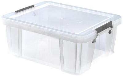 24L Clear Allstore Storage Box - 380mm x 190mm x 480mm - WHITEFURZE ...