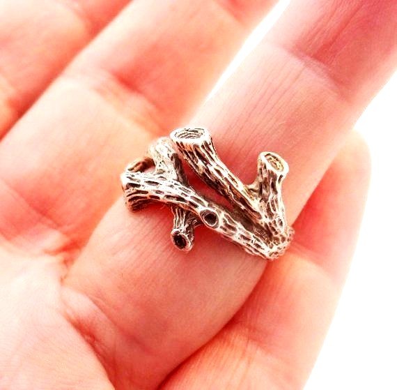 Branch Ring In Sterling Silver With Dark Patina, Unique Silver Ring ...
