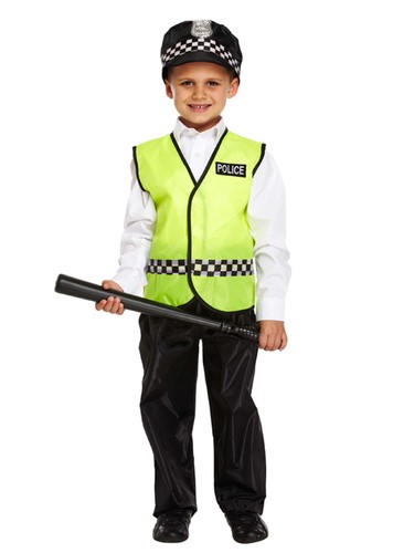 Childs Policeman Fancy Dress Costume Boy Police Constable Cop Outfit ...