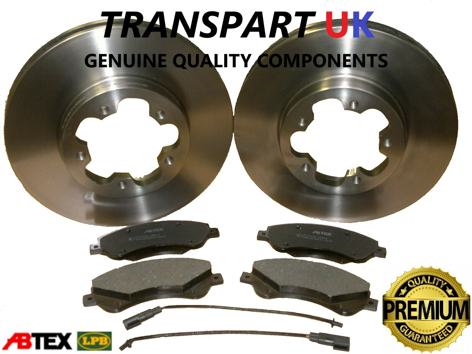 *FORD TRANSIT CUSTOM 2.2 FWD FRONT BRAKE DISCS AND PADS SET 288MM 2012 ...