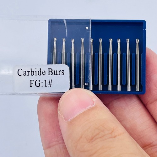 Dental Carbide Burs FG1/2/3/4/5/6/7/8 Round for High Speed Handpiece 10 ...