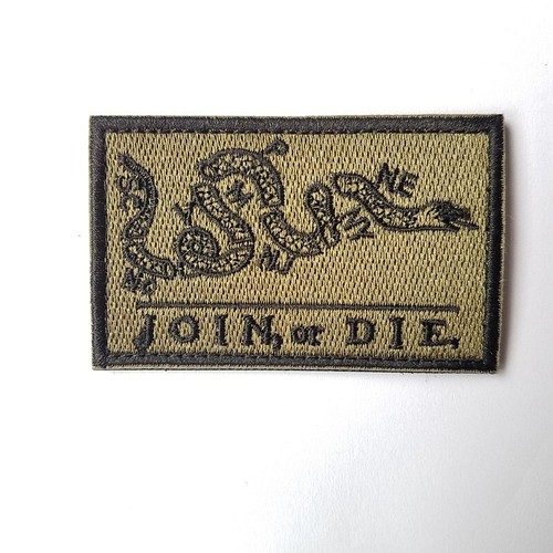 Join or Die Snake Flag Tactical Military USA Army Hook&Loop Patch Badge ...