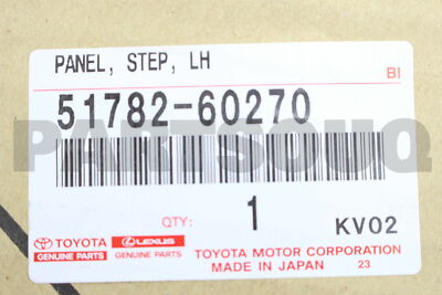 5178260270 Genuine Toyota PANEL, STEP, LH 51782-60270 | eBay
