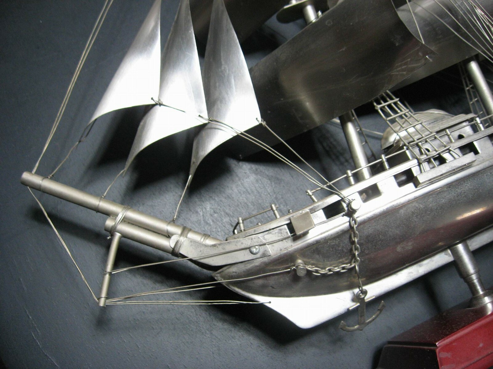 Unique,Metal Sailing Ship Model,Vintage Handmade Sailboat Model ...