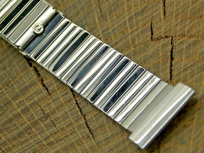Gemex Vintage Watch Band Hidden Deployment Clasp 19mm Stainless NOS ...