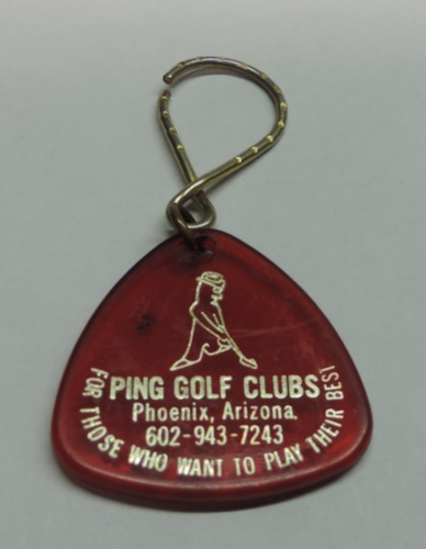 Vintage Ping Golf Clubs Advertisement Plastic Keychain 1970's Phoenix ...