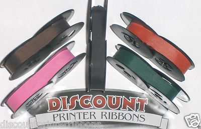 New Royal Portable Typewriter Ribbons - Pink Purple Red Green Black Ink ...