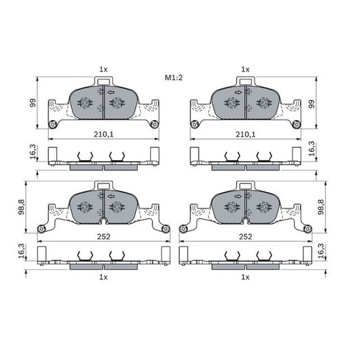 For Audi Q5 FYB, FYG 3.0 TDI Quattro Genuine Bosch Front Brake Disc ...