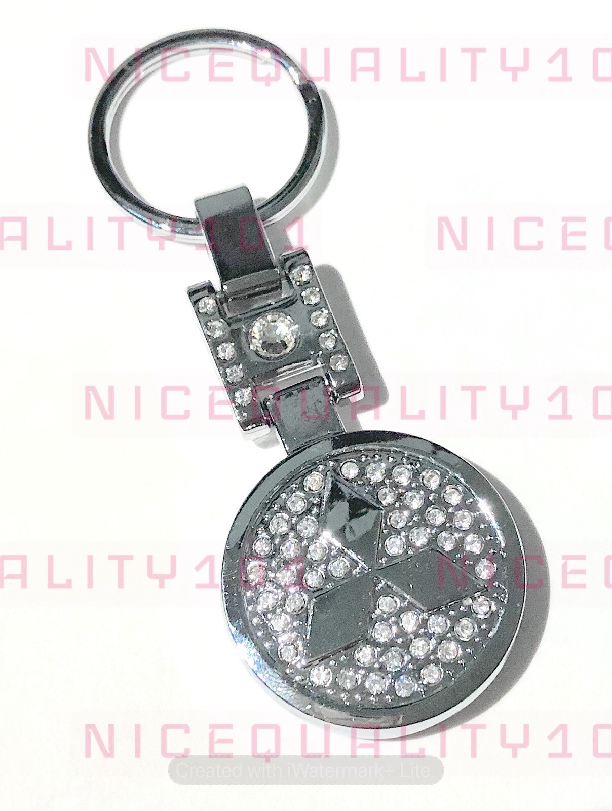Mitsubishi Double Sided Metal Keychain Made with Swarovski Crystals | eBay