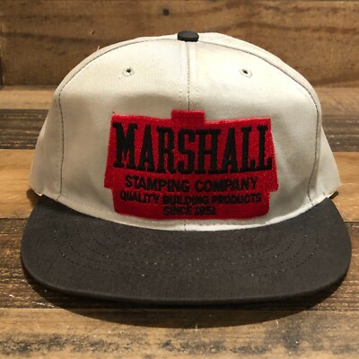 Vintage Marshall Hat Snapback Baseball Cap Mens Stamping Company USA ...