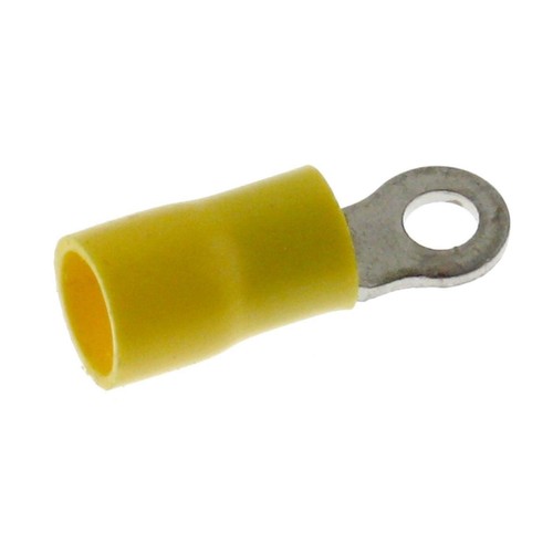 25x Ring cable lug partially insulated 4-6mm² Hole diameter M3 Yellow ...