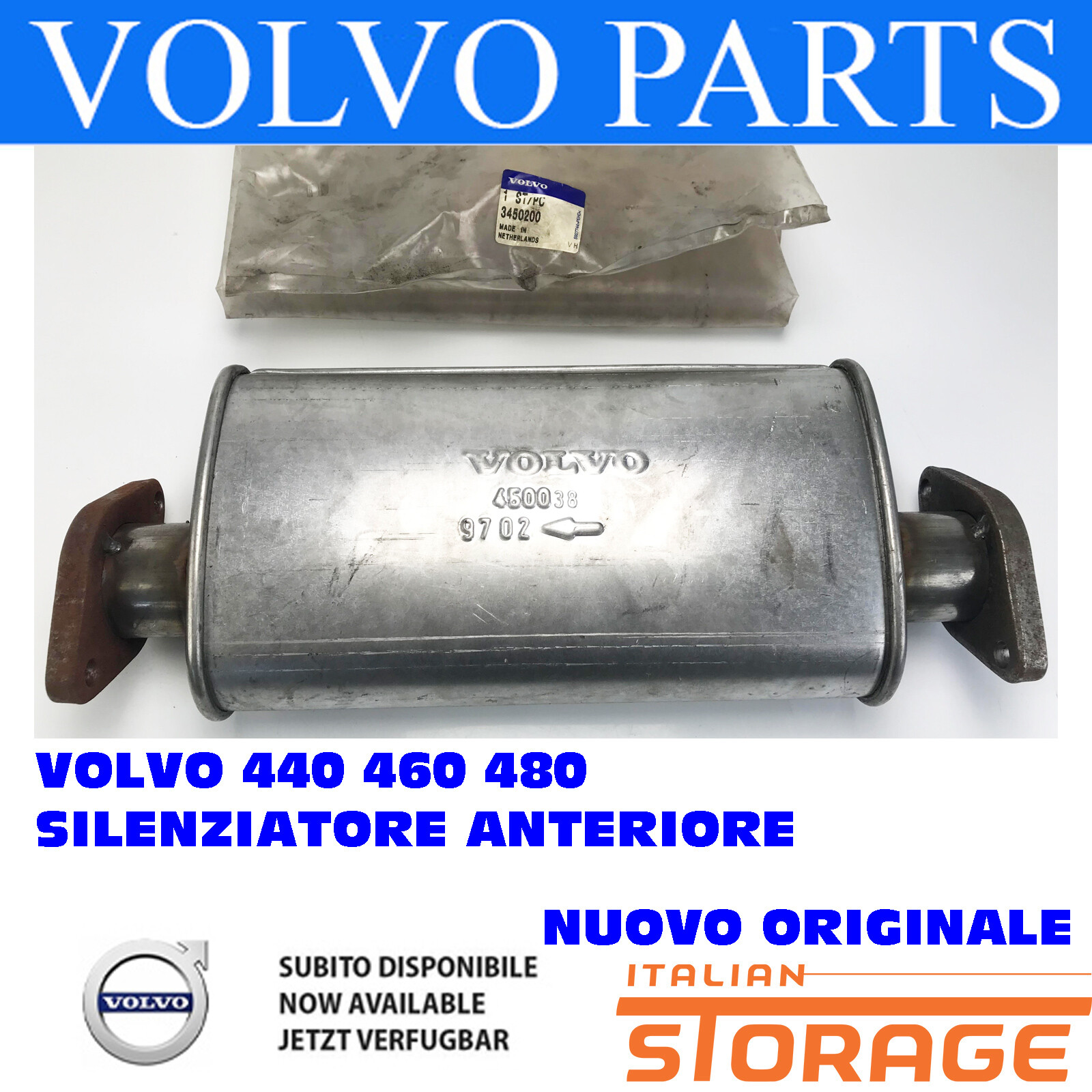 Volvo 440 460 480 1.7 Turbo Silencer Muffler New Original 3450200 | eBay