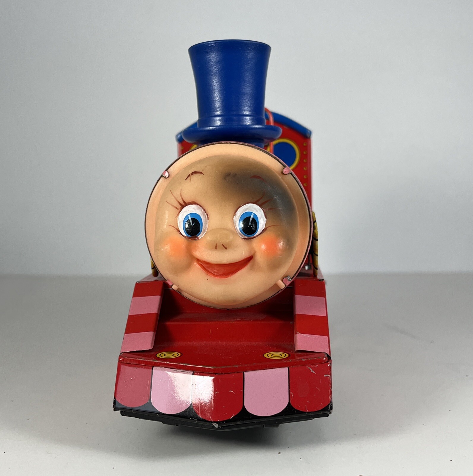 Vintage Daiya Tin Battery Operated Cheerful Choo Choo Train Engine ...