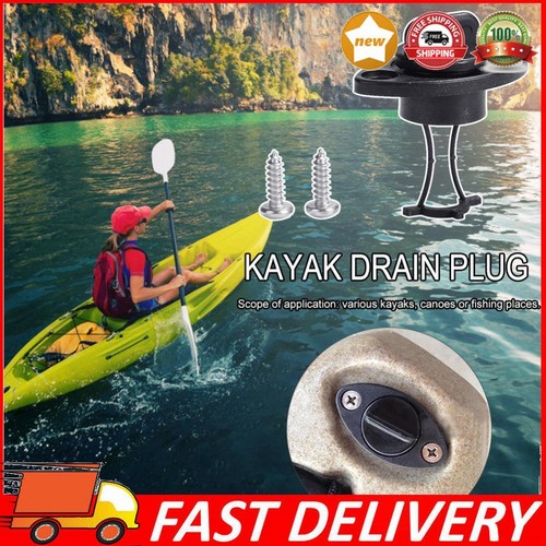 Kayak Canoes Drain Plug Kit with Screws Marine Yacht Raft Boat Plugs ...