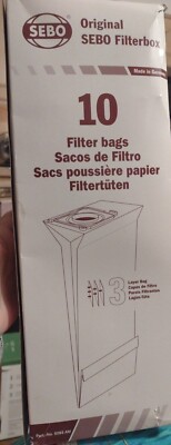 SEBO Original Filterbox 5093 AM 10 Filter Upright Vacuum Bags New | eBay
