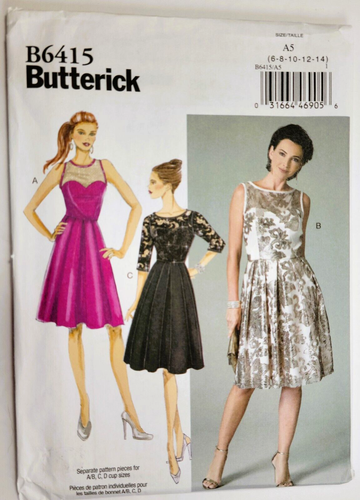 2016 Butterick Sewing Pattern 6415 Misses' Dress 6-8-10-12-14 Uncut | eBay