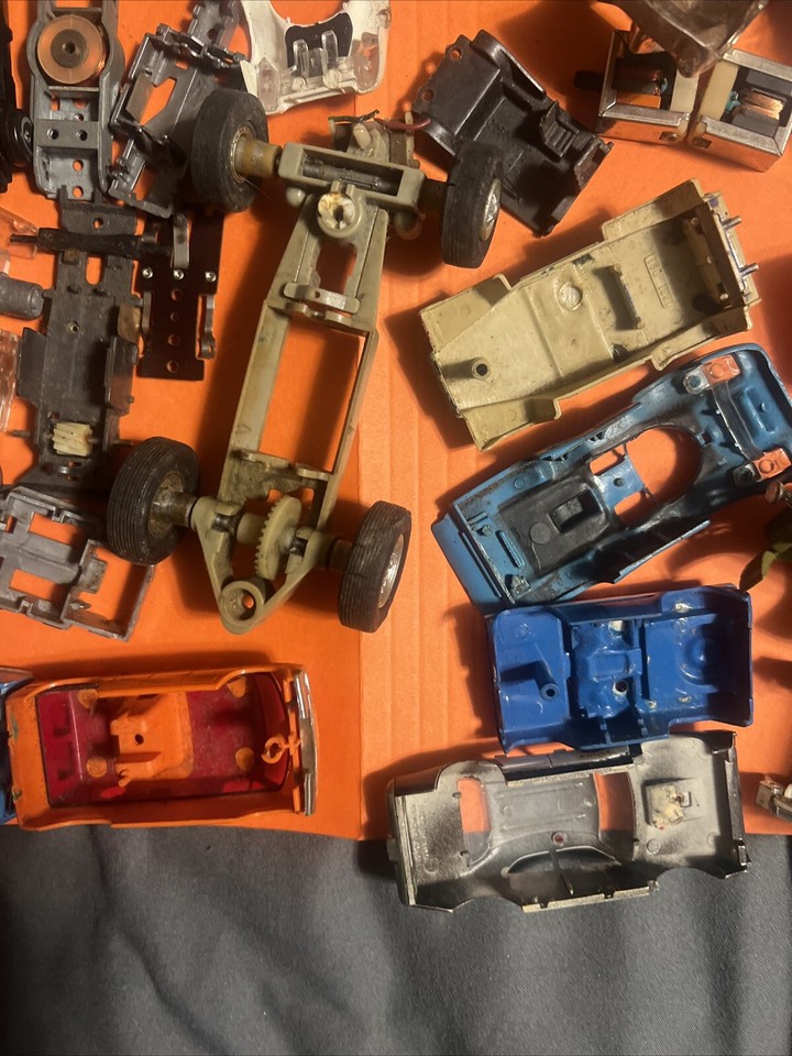 Vintage HO Slot Car Parts Lot Junkyard Various Brands bodies, and ...