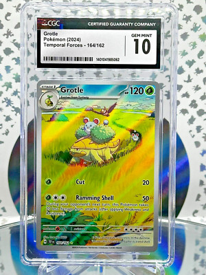 CGC 10 Grotle 164/162 Temporal Forces Secret Illustration Rare Pokemon ...