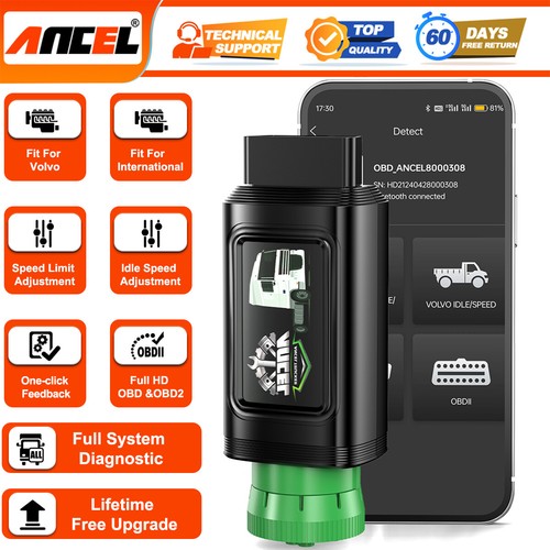 Heavy Duty Truck OBD Scanner All System Diagnostic Idle Speed Limit ...