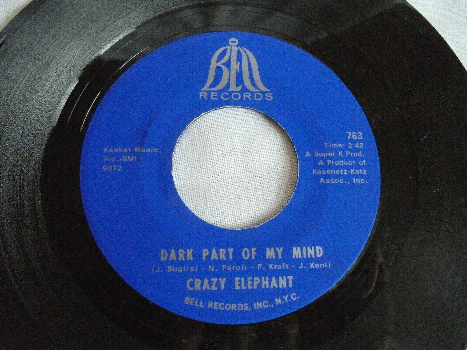Vintage 45 Record Crazy Elephant - Bell Records Label - Gimme Gimme ...