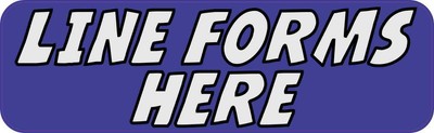 10x3 Blue Line Forms Here Magnet Vinyl Magnetic Business Door Signs ...