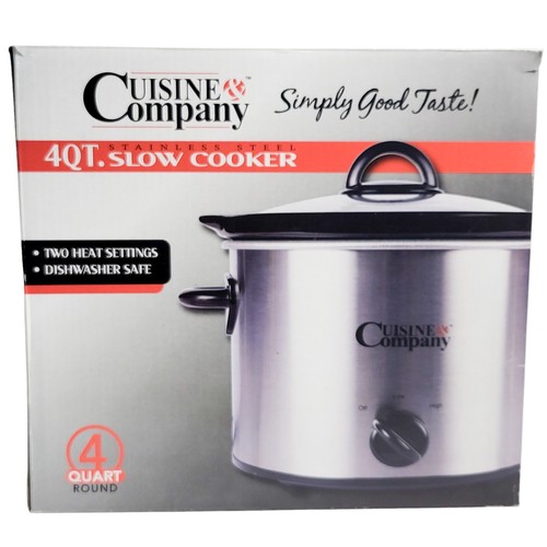 4 Qt Stainless Slow Cooker Cuisine Company Plus Crock Pot 16oz Little ...