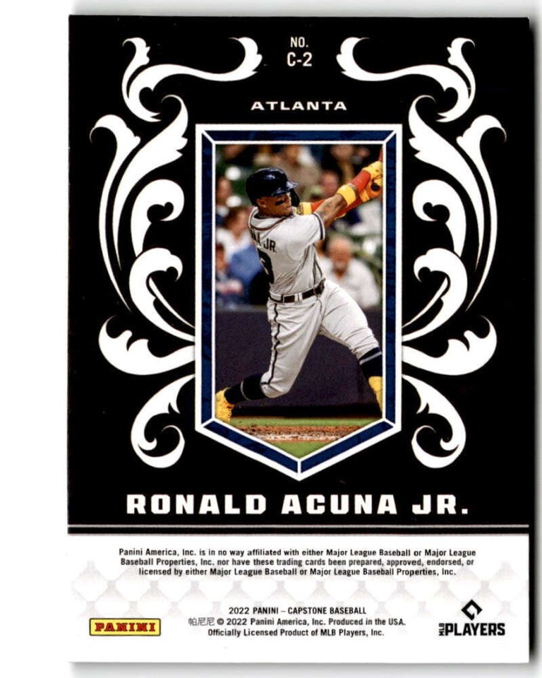 2022 Panini Capstone Crest #C-2 RONALD ACUNA JR. Atlanta Braves ...