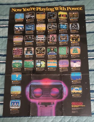 Vintage 1986 The Nintendo Game Plan Large Size 20"x27" NES Poster ...