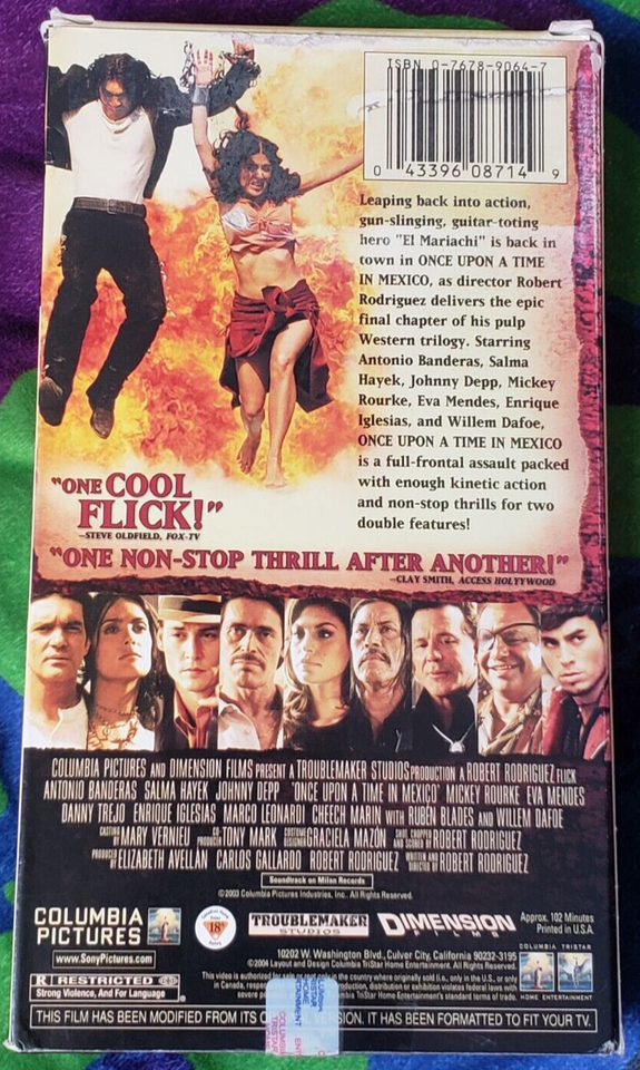 Once Upon a Time in Mexico (2003) VHS, 2004 Columbia Tristar Home ...