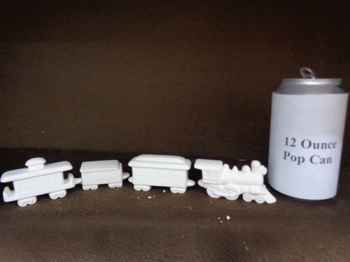 E276 - SMALL 4 Piece Ceramic Bisque Train - Ready to Paint | eBay