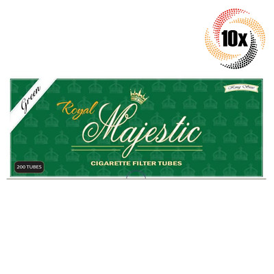 10x Boxes Royal Majestic Menthol King Size | 2,000 Tubes | Cigarette ...
