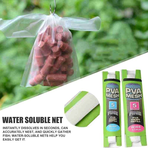 Rig Baits PVA Lure Mesh Carp Coarse Fishing Water Soluble Sack Bait ...