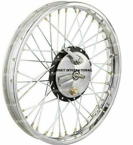 For Royal Enfield 62 Model Front Wheel Rim 19" Half Width Hub Assembly ...