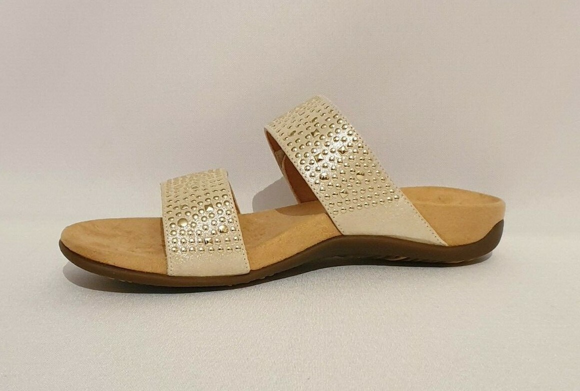 VIONIC SAMOA GENUINE LEATHER ORTHOTIC SLIP ON ADJUSTABLE SANDALS MULES ...