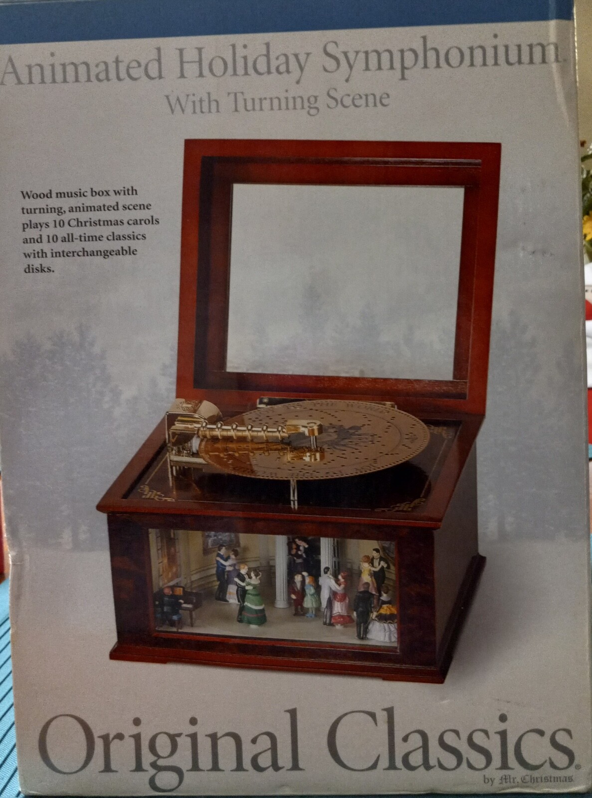 Mr. Christmas Animated Holiday Symphonium with Turning Scene Ballroom ...