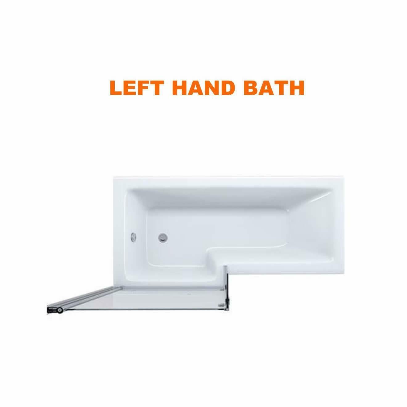 Right & Left Hand L Shaped Bath 1500 1600 1700 1800 Shower Bath ...