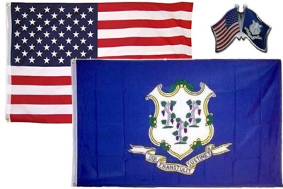 Wholesale Combo USA & State of Connecticut 2x3 2'x3' Flag & Friendship ...